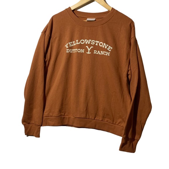 Yellowstone | Tops | Yellowstone Dutton Ranch Sweatshirt Burnt Orange ...
